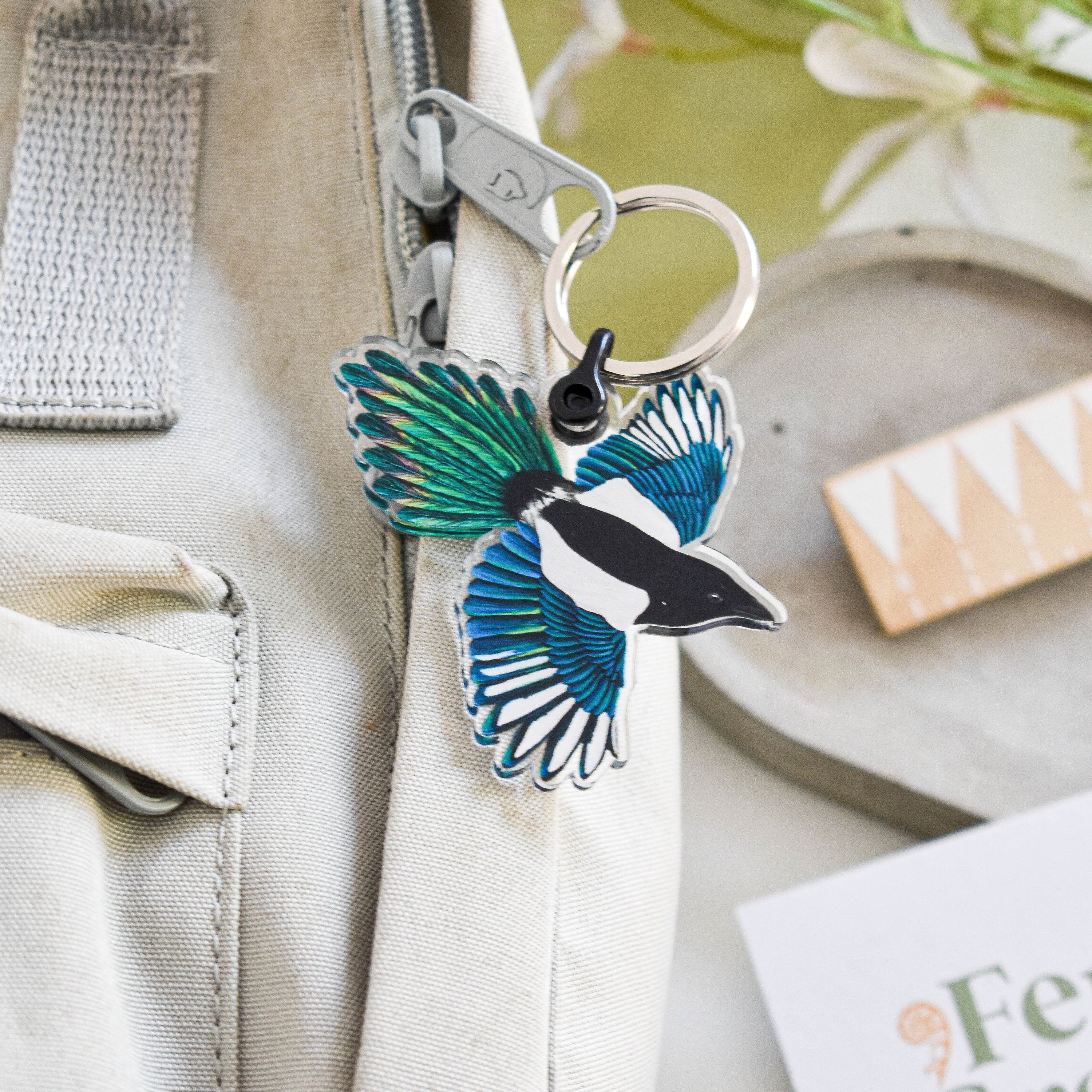 Recycled Acrylic Wildlife Keyrings | Ferne Creative