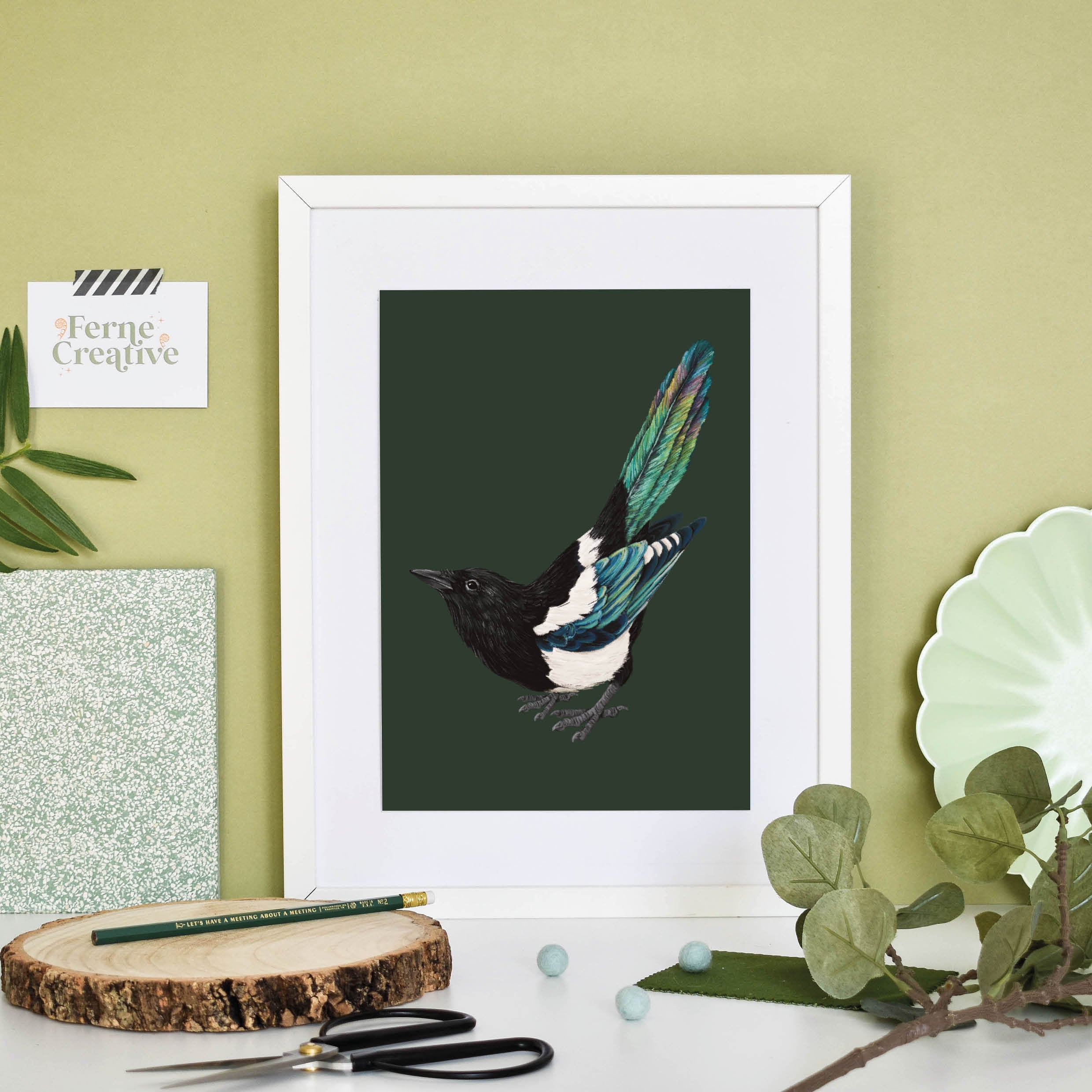 Eurasian Magpie Print – Ferne Creative